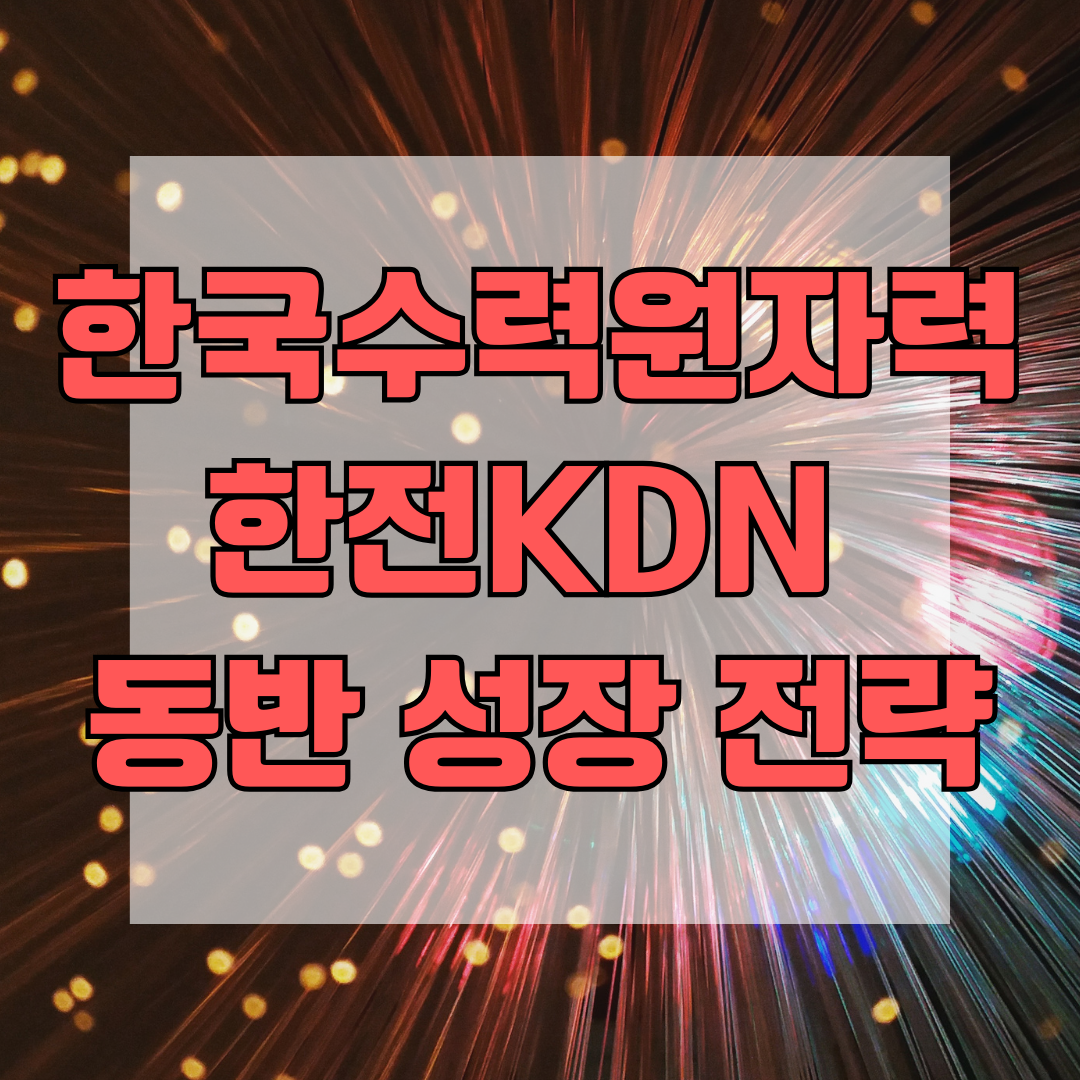 한국수력원자력 한전KDN 동반 성장 전략 : 지역부터 글로벌까지 혁신 비결 3가지!